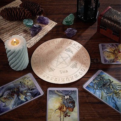 Shop GORGECRAFT Star Pattern Pendulum Board Wooden Divination ...
