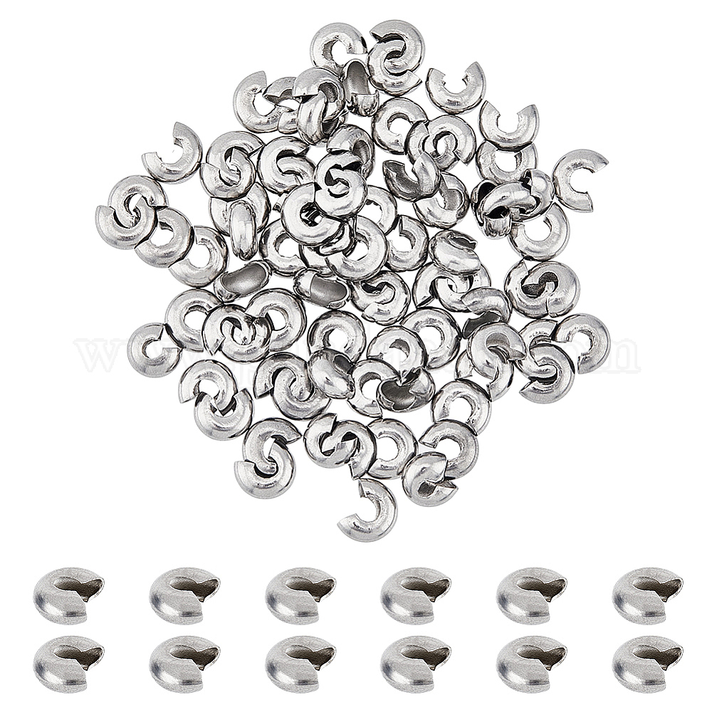 Wholesale SUPERFINDINGS About 50Pcs Stainless Steel Bead Physical Stop ...