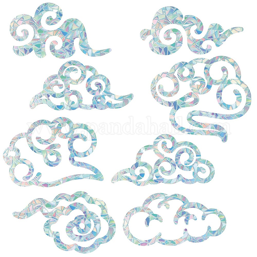 Wholesale GORGECRAFT 16pcs Cloud Window Clings 8 Styles Large Rainbow ...