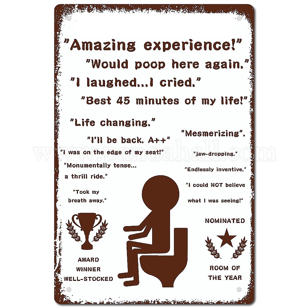 Wholesale CREATCABIN Amazing Experience Would Poop Here Again Metal Tin ...