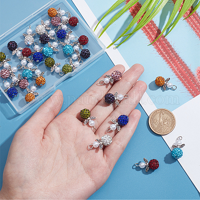 Wholesale PH PandaHall 32pcs 8 Colors Angel Wing Charms - Pandahall.com