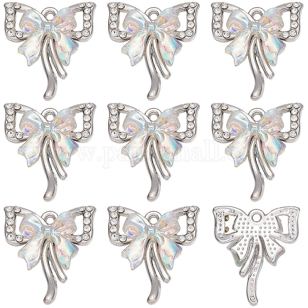 Wholesale SUNNYCLUE 1 Box 30Pcs Butterfly Charms Micro Pave Rhinestone ...
