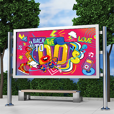 Wholesale FINGERINSPIRE Back to the 00's Party Banner Decoration ...