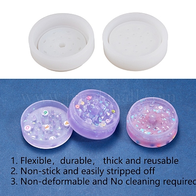 Wholesale 2 Sets 2 Styles Hexagonal Prisms & Flat Round Storage Box ...