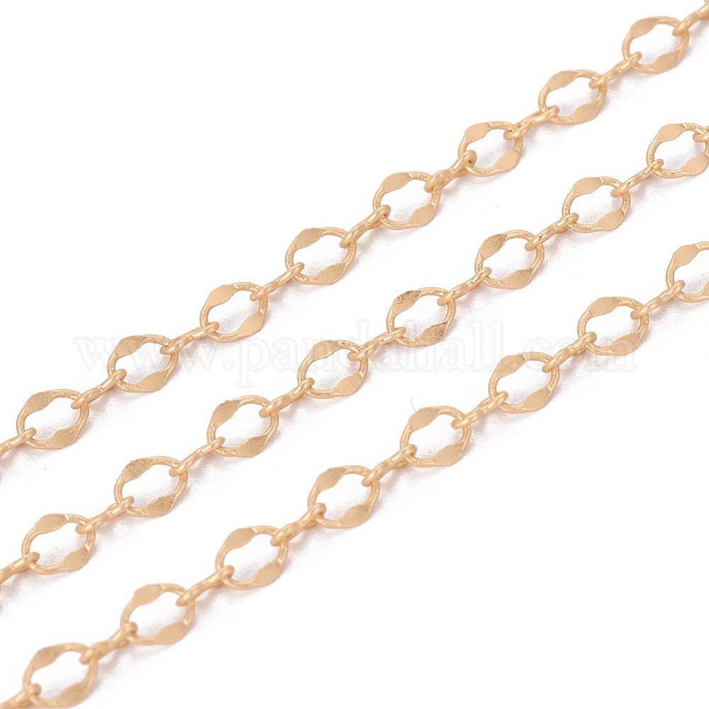 Wholesale Brass Dapped Cable Chains - Pandahall.com