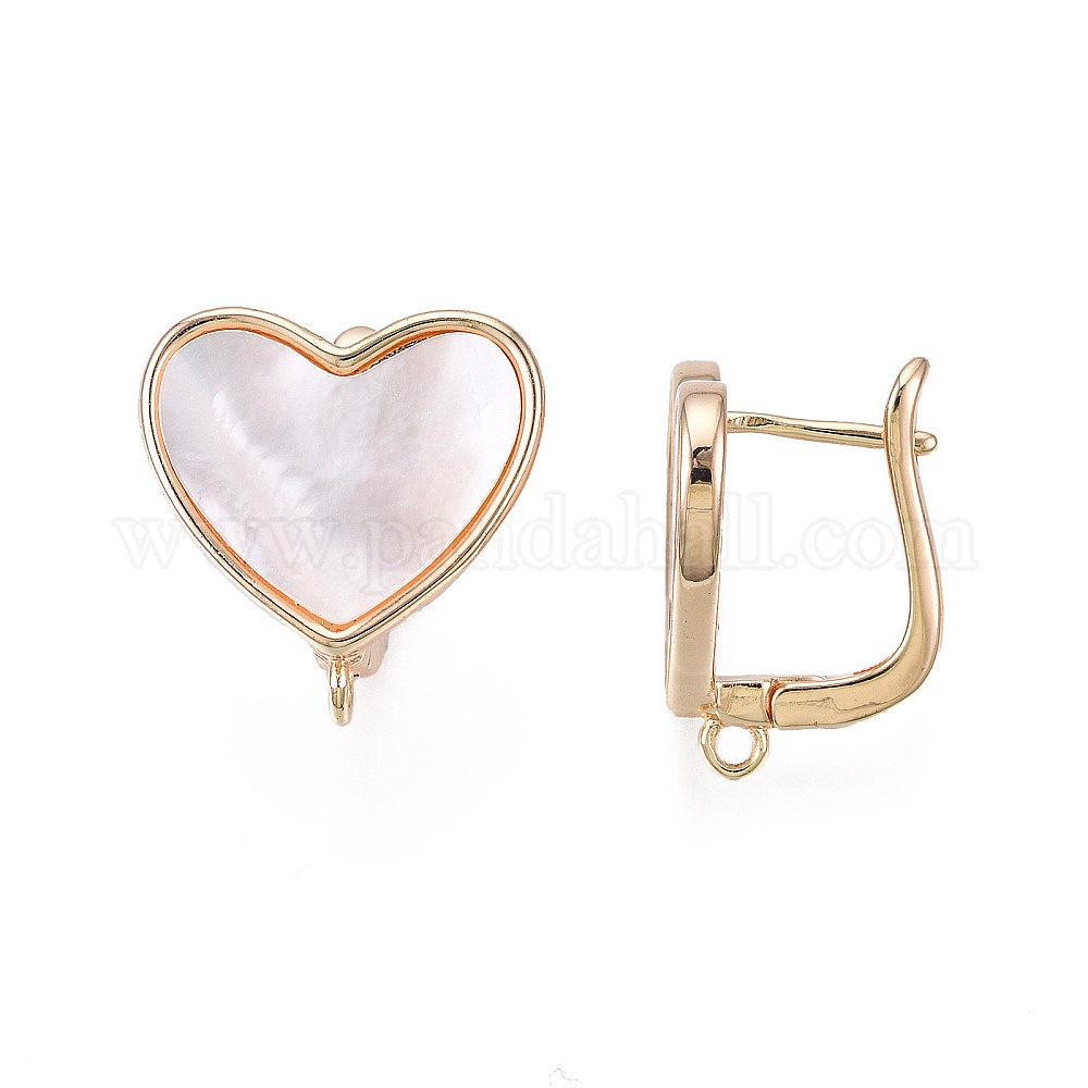 Wholesale Brass Hoop Earring Findings with Latch Back Closure ...