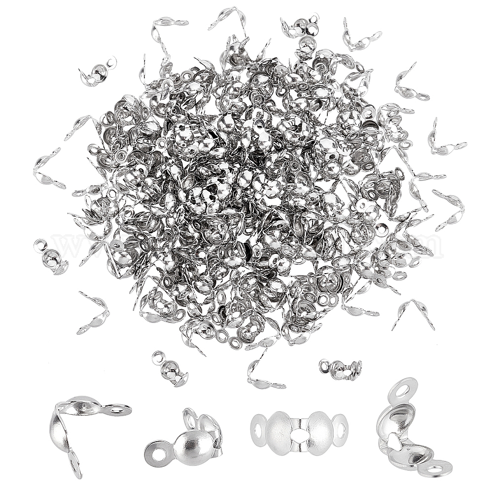 Wholesale CHGCRAFT 260pcs 304 Stainless Steel Bead Tips Silver Calotte ...