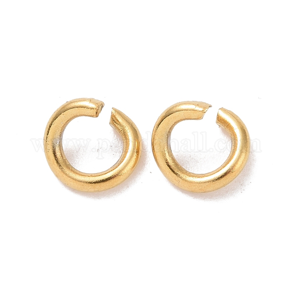 イオンプレーティング（IP）304ステンレス鋼オープン丸カン 18KGP本金メッキ 18ゲージ 5x1mm 内径：3mmの通販 - PandaHall（パンダホール）