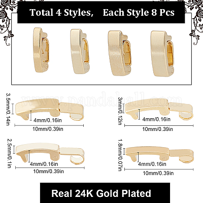 Wholesale SUNNYCLUE 1 Box 32PCS 24K Gold Plated Fold Over Clasp ...