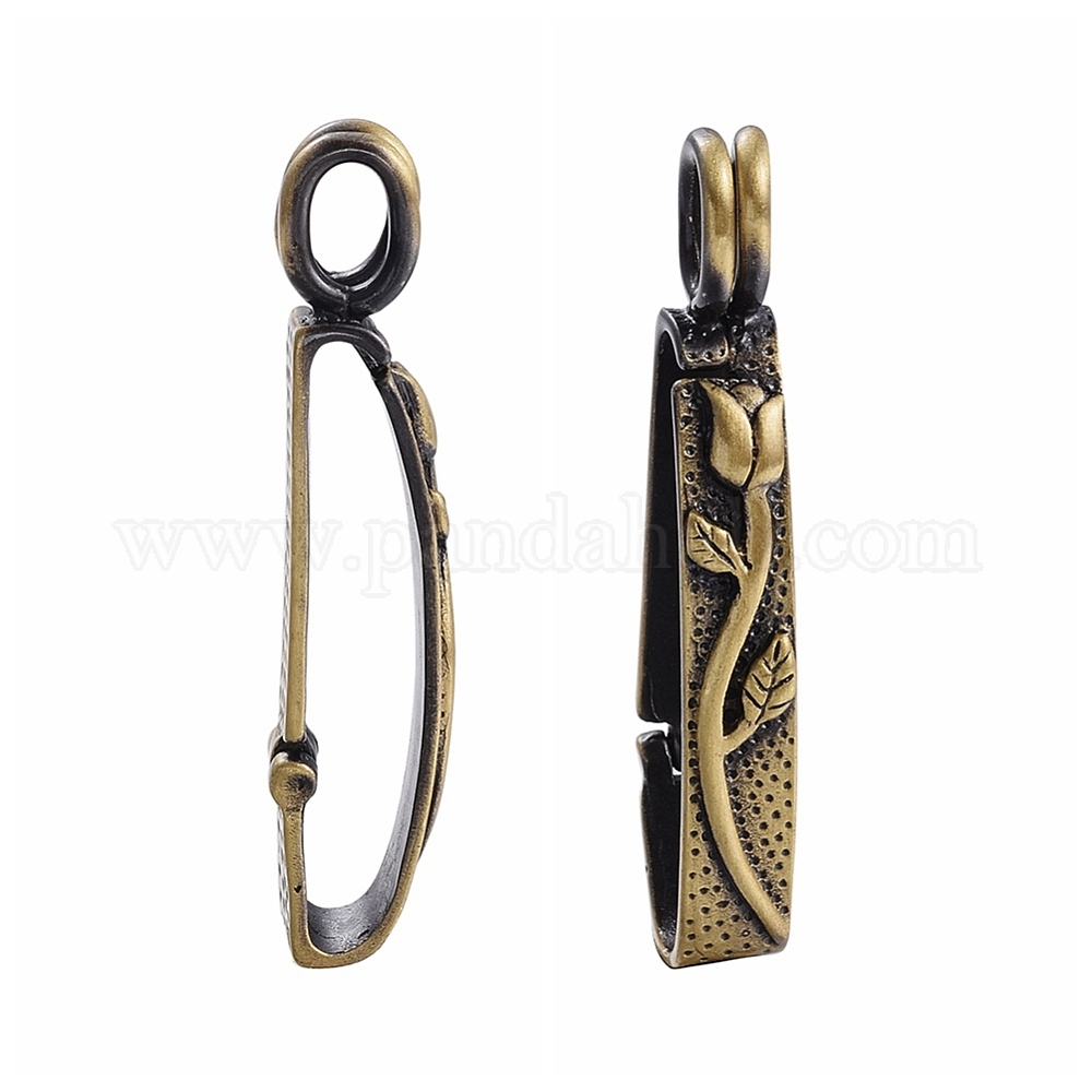 Wholesale Brushed Antique Bronze Brass Donut Bails - Pandahall.com