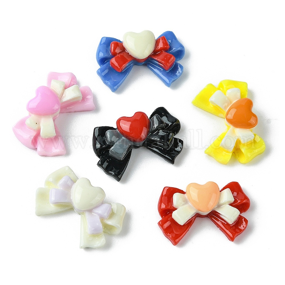 オペーク樹脂カボション 蝶結び ミックスカラー 16x10.5x6mmの通販 - PandaHall（パンダホール）