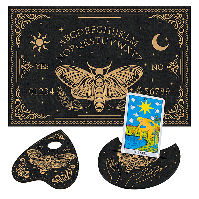 Wholesale AHANDMAKER 12x8 Black Wood Spirit Board Kit Talking Pendulum ...