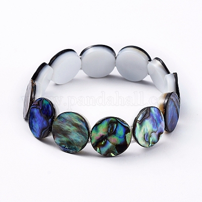 Wholesale Natural Abalone Shell/Paua Shell Stretch Bracelets ...