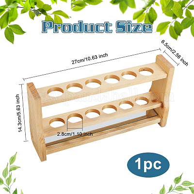 Wholesale OLYCRAFT 6 Holes Wooden Test Tube Rack 50ML Test Tube Display ...