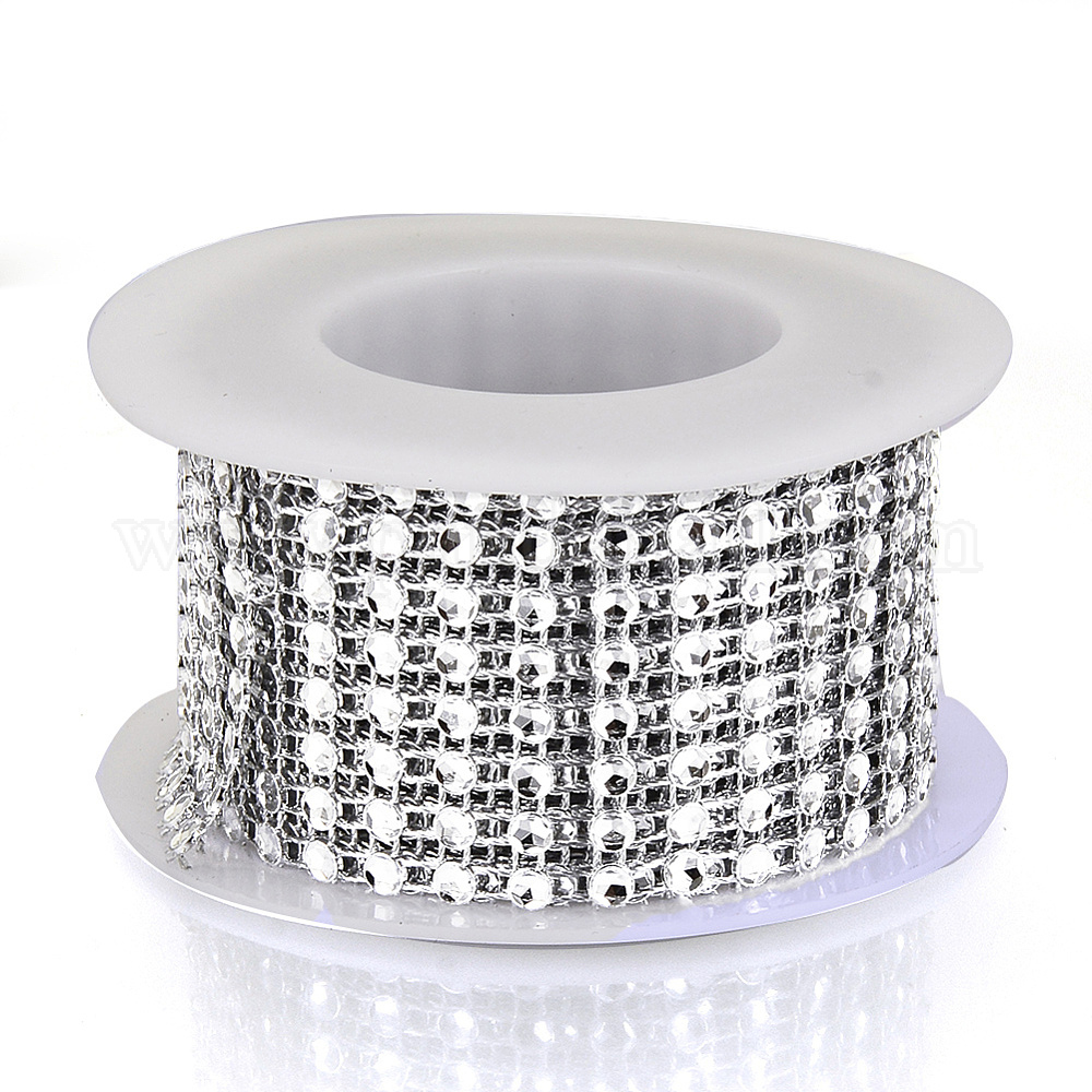 Wholesale 8 Rows Plastic Diamond Mesh Wrap Roll - Pandahall.com