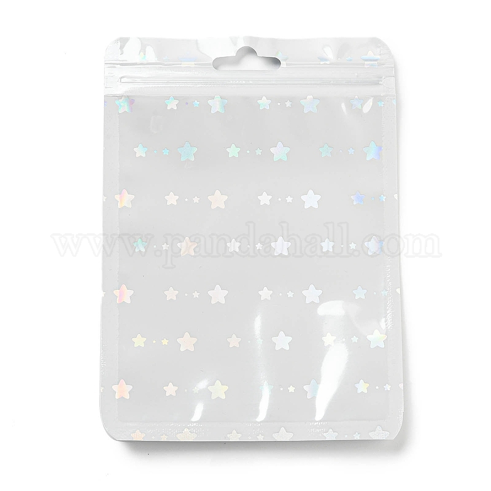 Wholesale Rectangle Glitter Holographic Plastic Yin-yang Zip Lock Gift ...
