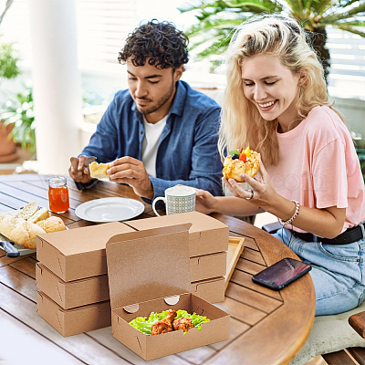 Wholesale Disposable Kraft Paper Food Box - Pandahall.com