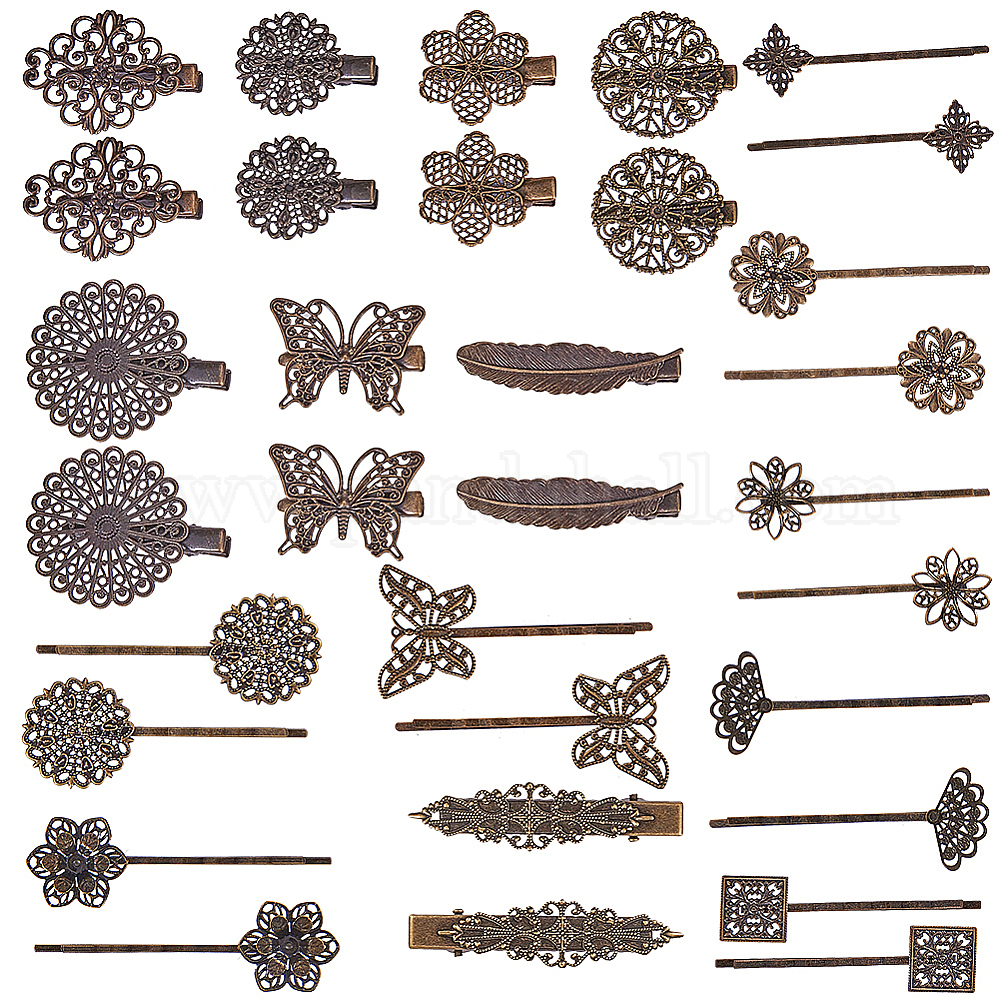 Shop SUNNYCLUE 32pcs Vintage Retro Hair Clips Barrettes Accessories ...