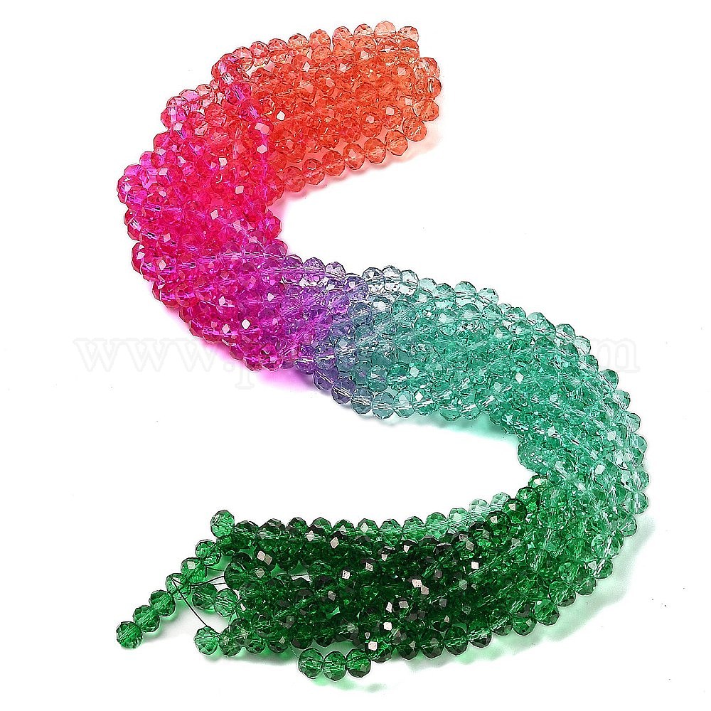 Wholesale Transparent Painted Glass Beads Strands - Pandahall.com