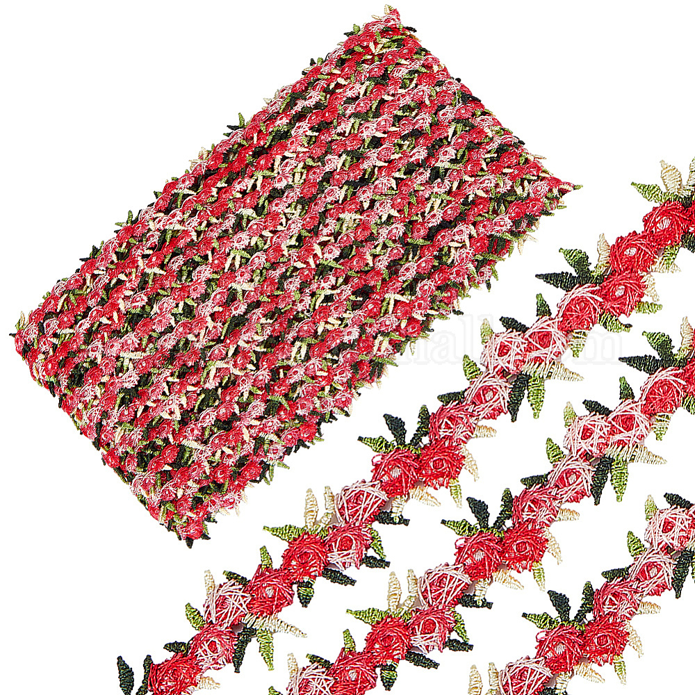 Wholesale GORGECRAFT 15 Yards Flower Lace Trim 2cm/0.79" Rose Floral ...