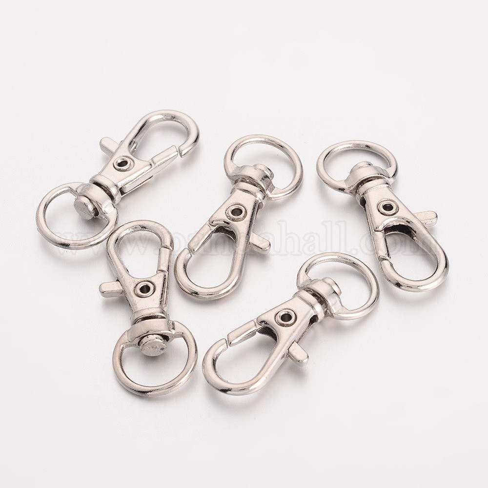 Wholesale Alloy Swivel D Rings Lobster Claw Clasps - Pandahall.com