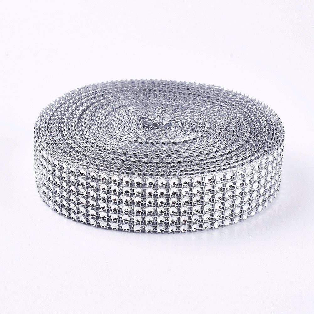 Wholesale 6 Rows Plastic Diamond Mesh Wrap Roll - Pandahall.com