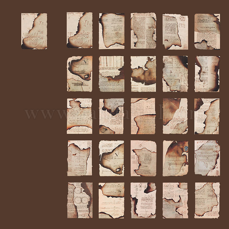 Wholesale 50Pcs 25 Patterns Vintage Letters Scrapbook Paper - Pandahall.com