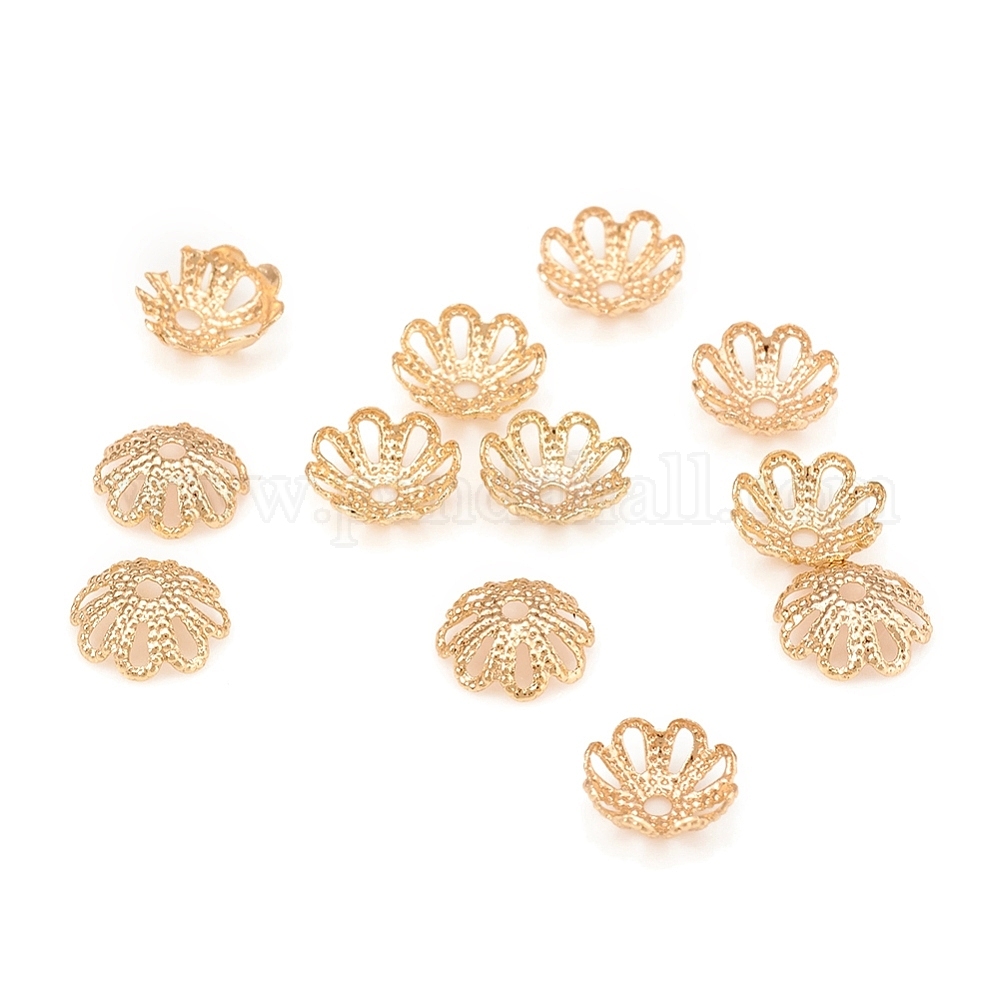 Wholesale Brass Fancy Bead Caps - Pandahall.com