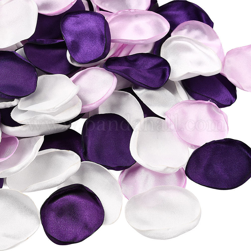 Pétalos de rosa artificiales de poliéster al por mayor para bisuterías ...