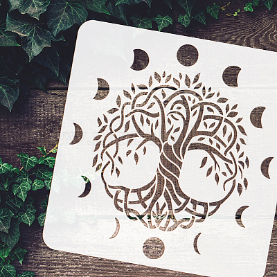 Wholesale FINGERINSPIRE Tree of Life Stencil 11.8x11.8inch Reusable ...