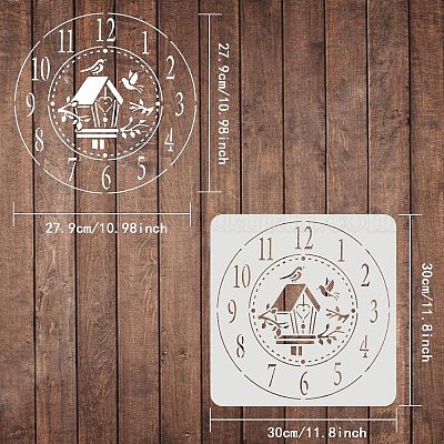 Wholesale FINGERINSPIRE Clock Stencil 30x30cm Create DIY Clock Crafts ...