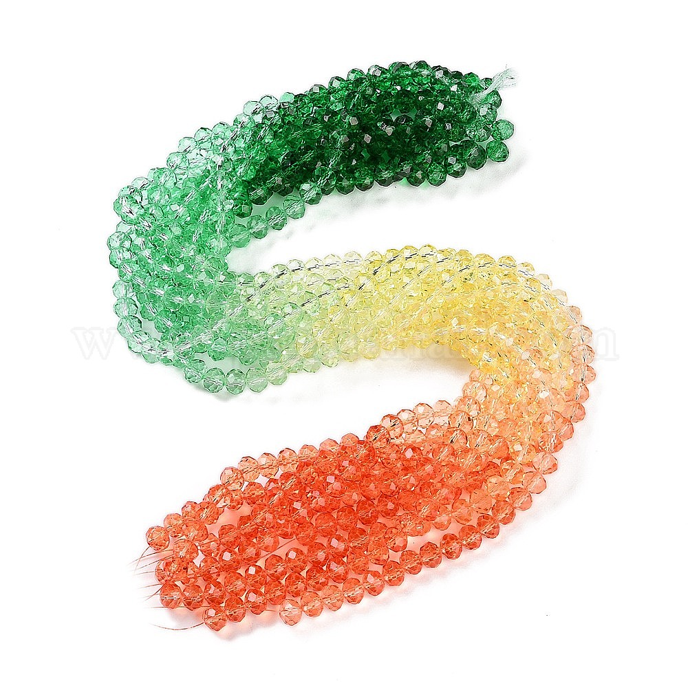 Wholesale Transparent Painted Glass Beads Strands - Pandahall.com