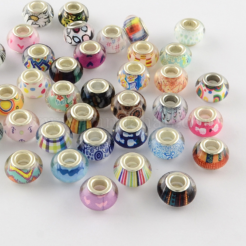 Wholesale Large Hole Resin European Beads - Pandahall.com
