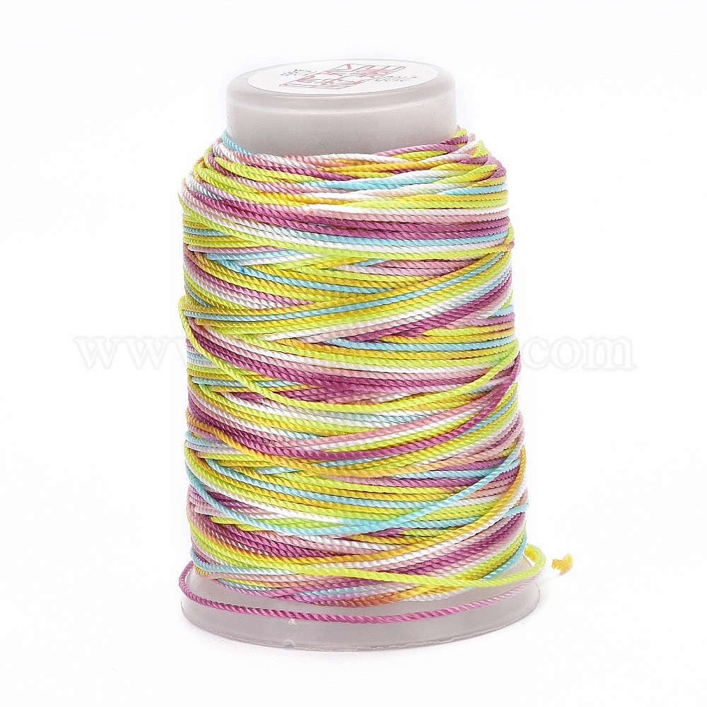 Wholesale 5 Rolls 12-Ply Segment Dyed Polyester Cords - Pandahall.com