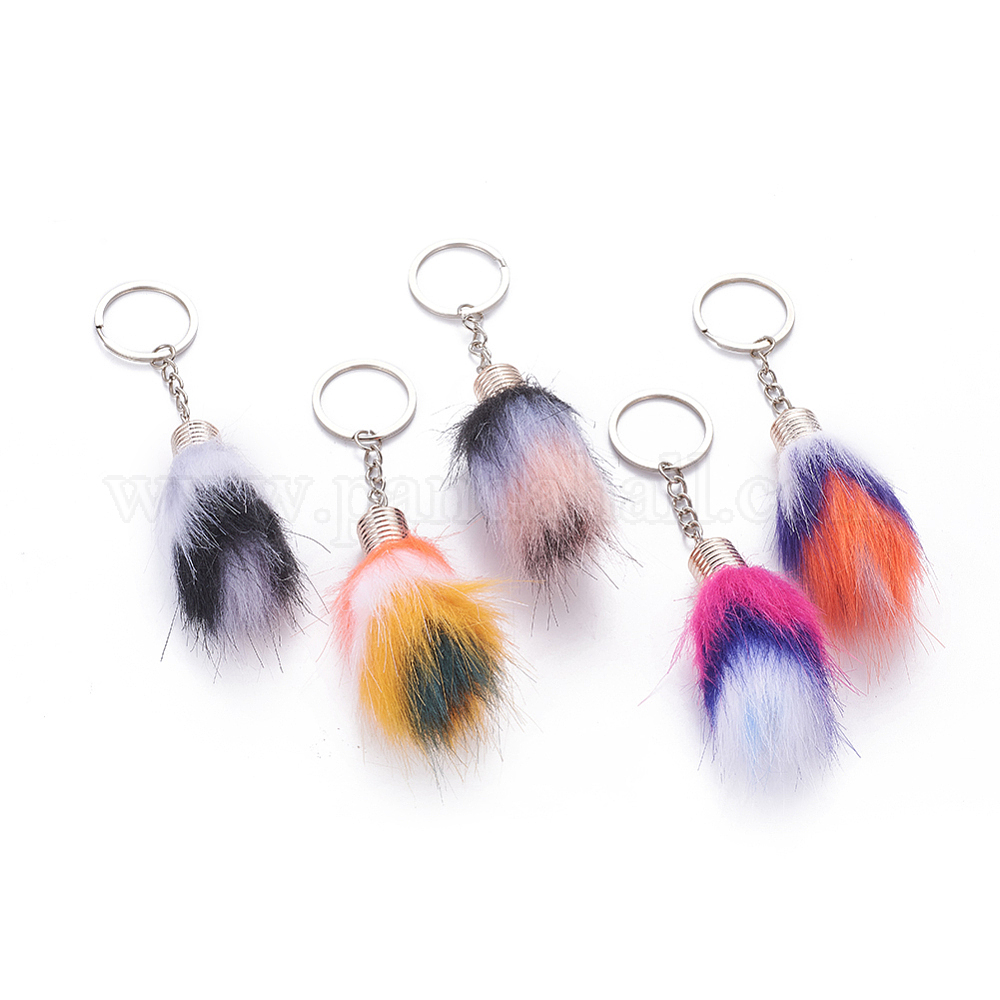 Wholesale Faux Fur Tail Keychain - Pandahall.com