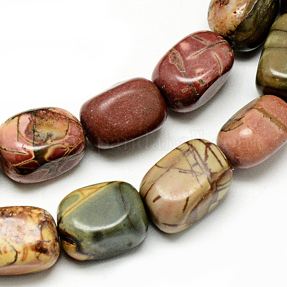 Wholesale Natural Picasso Stone/Picasso Jasper Beads Strands ...