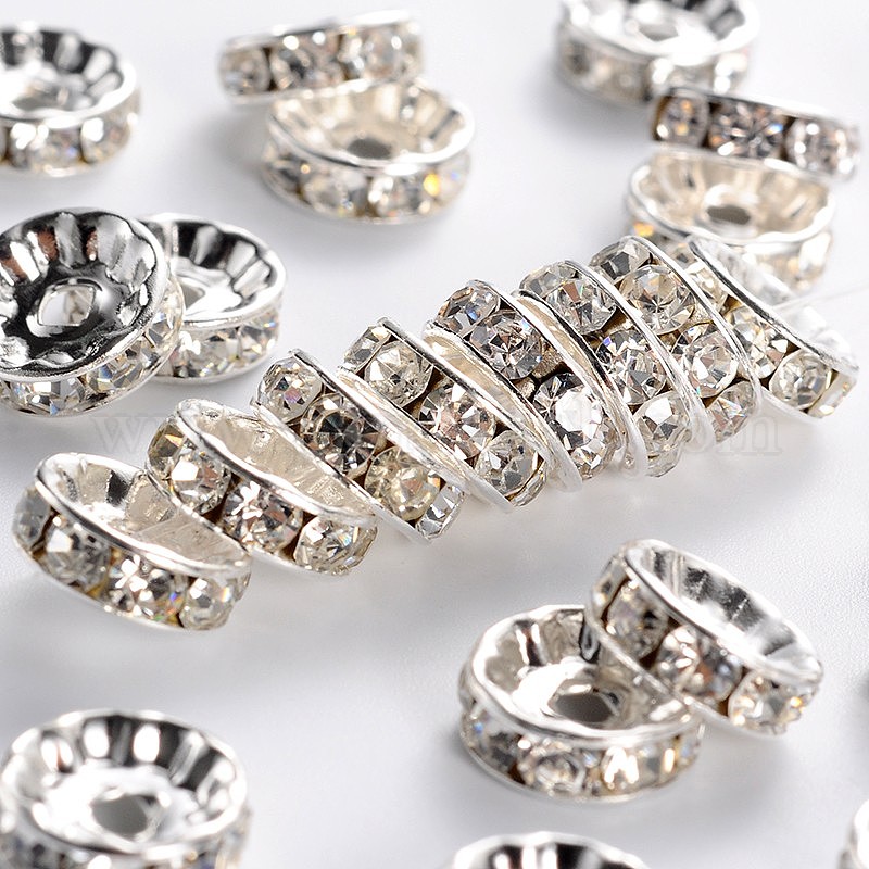 Wholesale Brass Grade A Rhinestone Spacer Beads - Pandahall.com