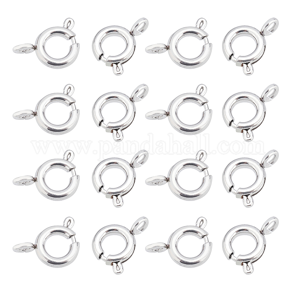 Wholesale UNICRAFTALE 30pcs Spring Ring Clasps Stainless Steel Spring ...