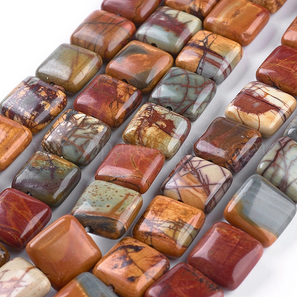 Wholesale Natural Picasso Stone/Picasso Jasper Graduated Bead Strands ...