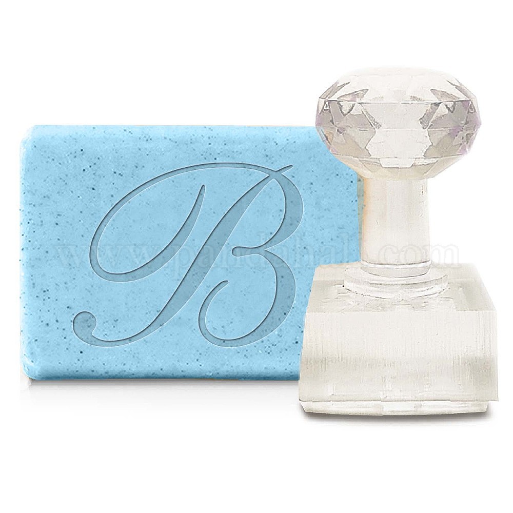 Wholesale CRASPIRE Handmade Soap Stamp Letter B DIY Acrylic Stamp Soap ...