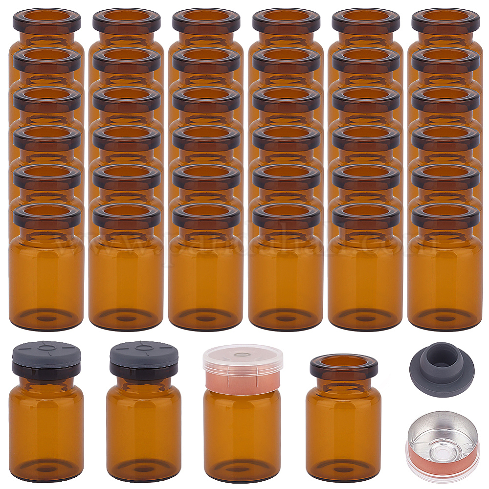 Wholesale OLYCRAFT 50 Pack 5ml Brown Glass Headspace Vials with ...