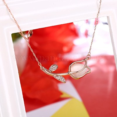 Wholesale Tin Alloy Cat Eye Pendant Necklaces - Pandahall.com