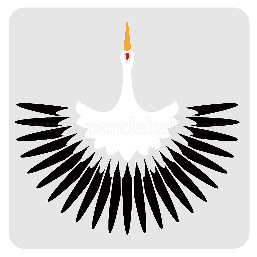 Wholesale FINGERINSPIRE Flying Crane Stencil 30x30cm Reusable Cranes ...