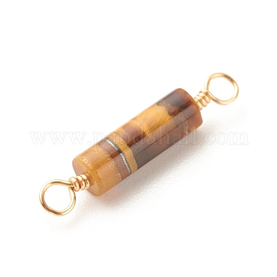 Wholesale Natural Tiger Eye Connector Charms - Pandahall.com