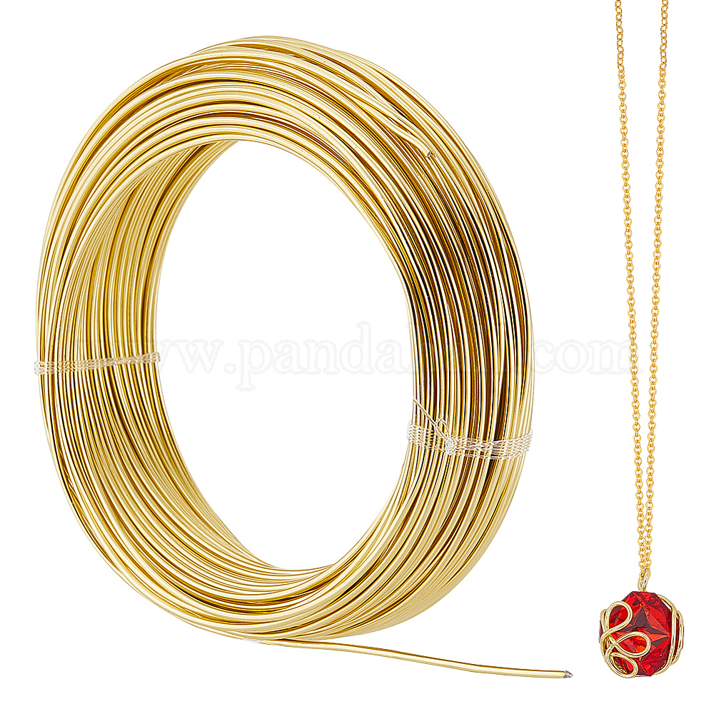 Wholesale SUNNYCLUE 25M Aluminum Wire 1.5mm Gold Crafting Wire 15 Gauge ...