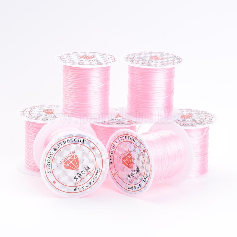 Wholesale Pearl Pink Stretch Elastic Beading Wire String - Pandahall.com