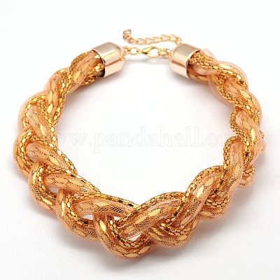 Wholesale Braided Iron Net Mesh Chain Necklaces - Pandahall.com