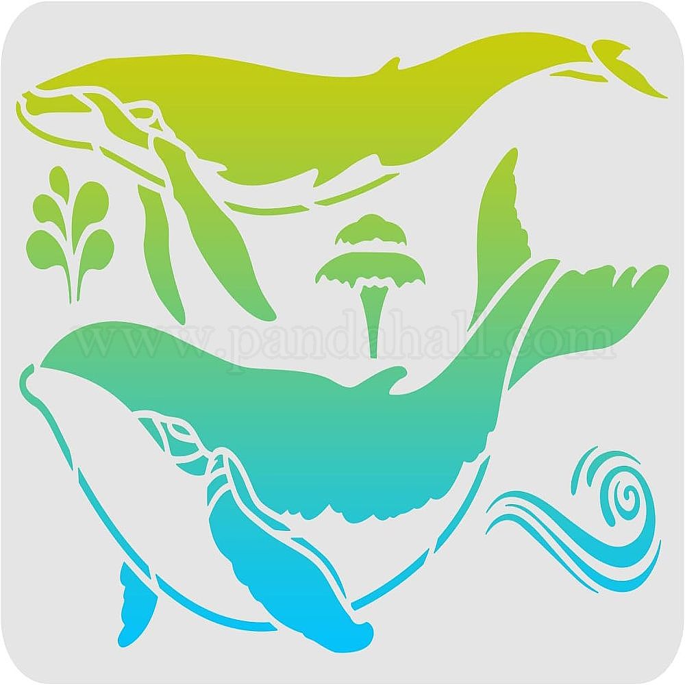 Wholesale FINGERINSPIRE Whale Stencil 29.7x21cm Blue Whale Wall ...