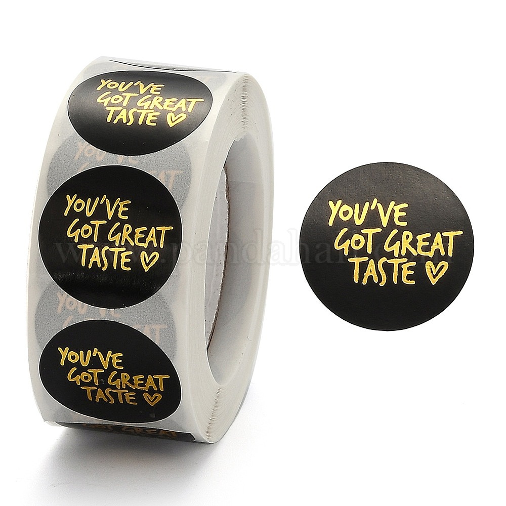 Wholesale Self-Adhesive Kraft Paper Gift Tag Stickers - Pandahall.com