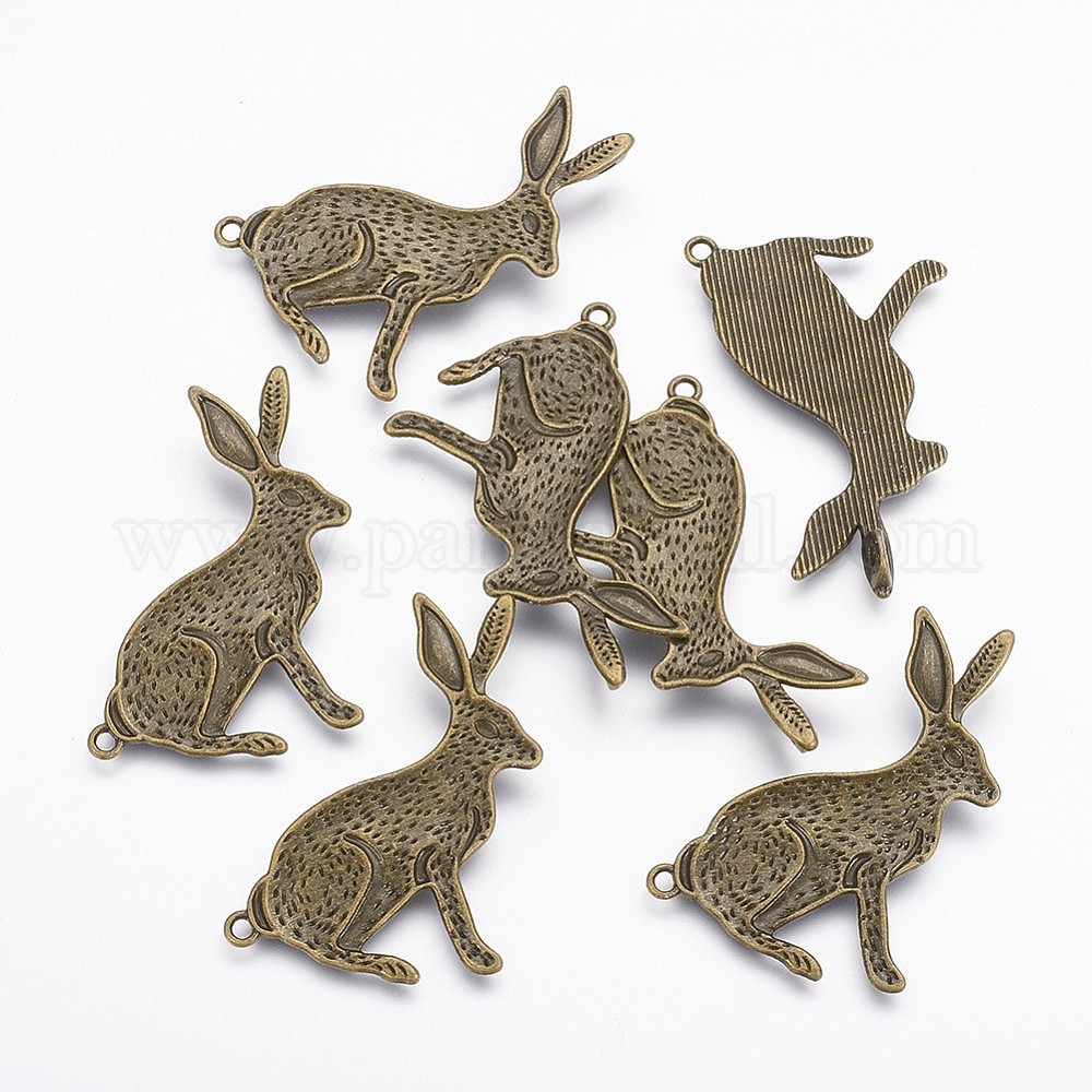 Wholesale Metal Alloy Bunny Pendants - Pandahall.com